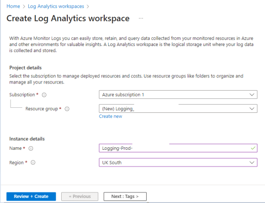 Microsoft Sentinel – Part 1 – Log Analytics Workspace, Budgets, and ...