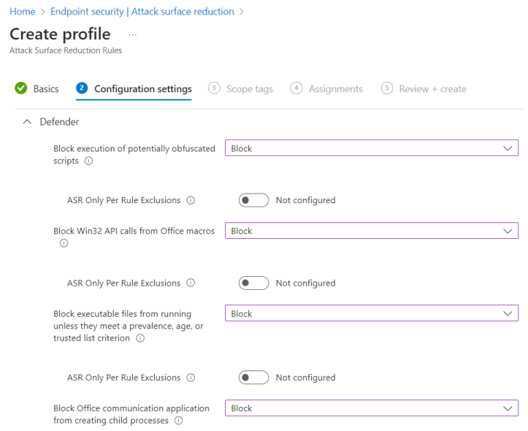 Microsoft Intune 15 – Attack Surface Reduction Rules. – @2codemonte