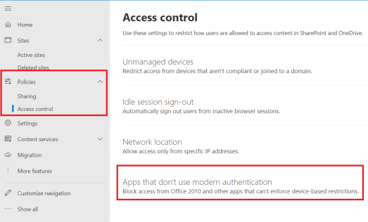 Securing SharePoint 1 – Block legacy authentication. – @2codemonte