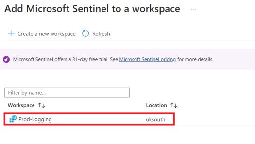 Microsoft Sentinel – Part 2 – Deploying a Sentinel Workspace and ...