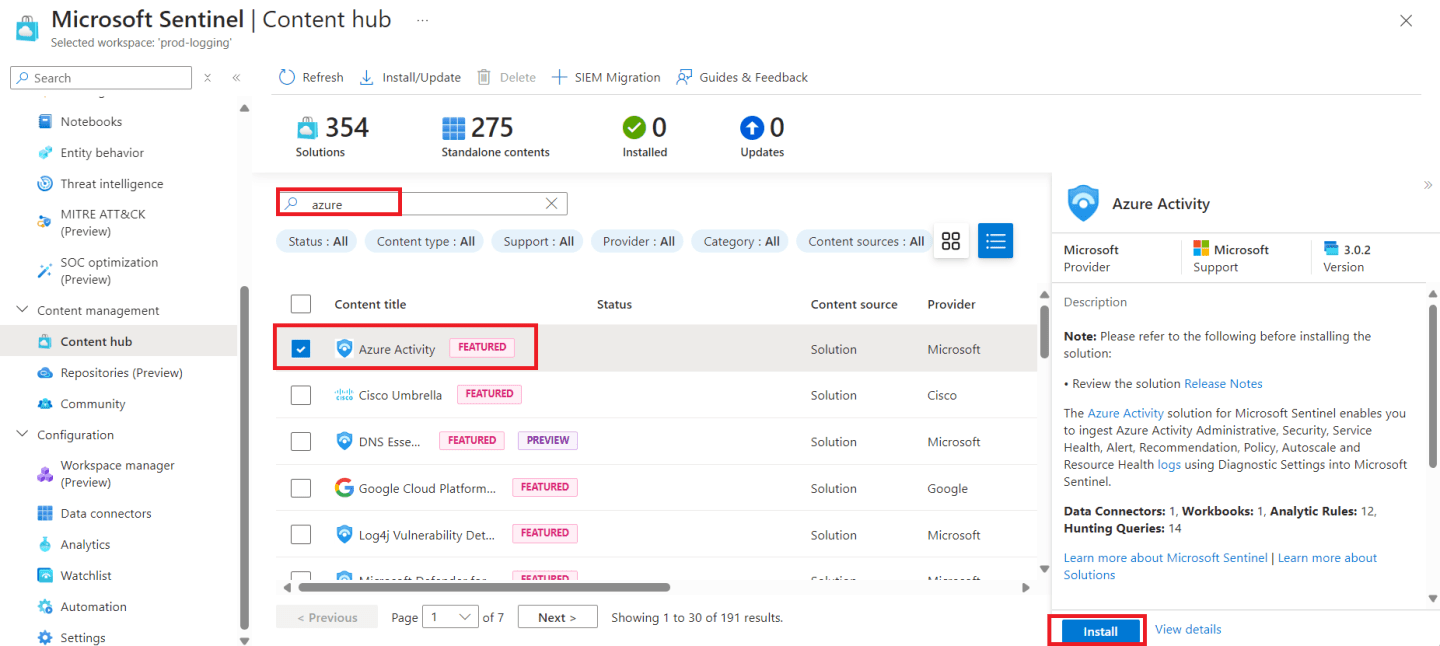 Microsoft Sentinel – Part 2 – Deploying a Sentinel Workspace and ...